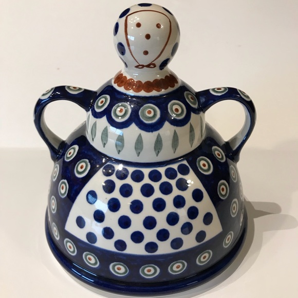 Polish Pottery | Dining | Polish Pottery Dome Lady Cheese Keeper No ...